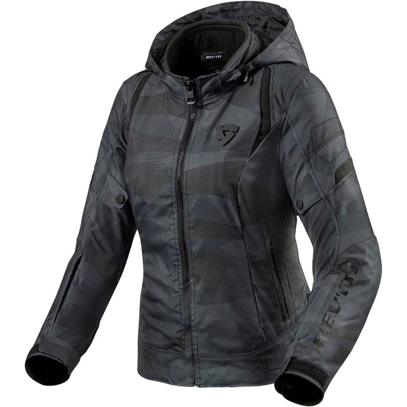 Chaqueta de moto Revit Flare 2 Negro/Gris para mujer | Motozem.es